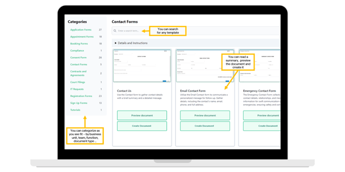 Template Library - Kim Document